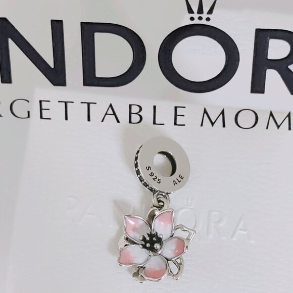 Pandora | Jewelry | Pandora Cherry Blossom Dangle Charm Rose Gold ...